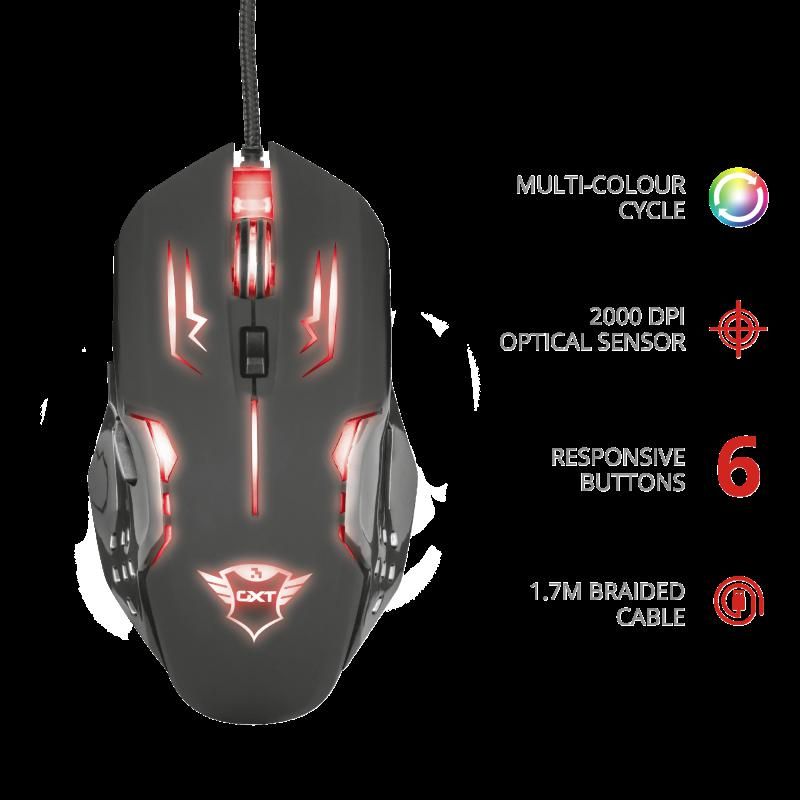 Trust GXT 108 Rava Illuminated Gam Mouse – Scoala365